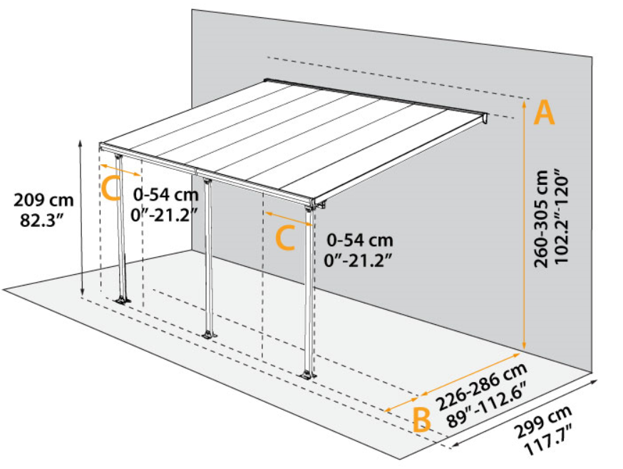 Modularni aluminij pergola FERI